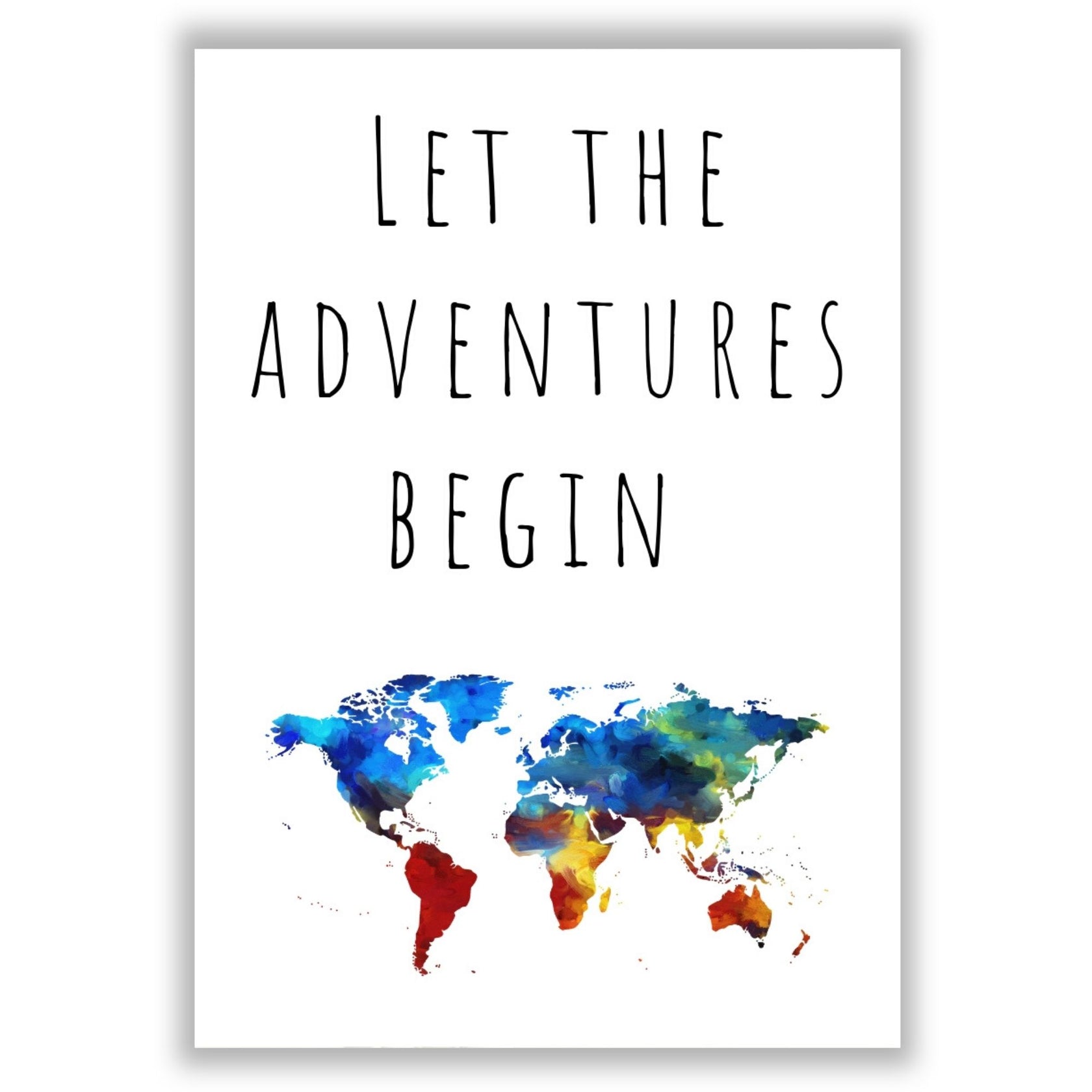 Let The Adventures Begin print by Here's The Thing Art